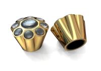 China Custom Zamak Perfume Caps for FEA15 Standard Bottle Neck Gold Silver Rose Gold for sale