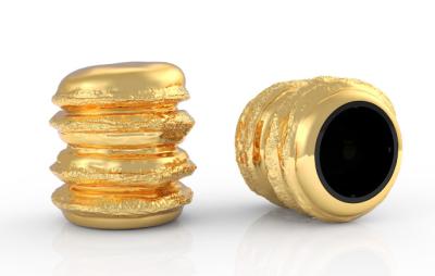 China Zinc Alloy Hamburger Shaped Perfume Cap Custom OEM 20mm Neck Size for sale