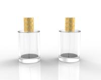 China Custom Cylindrical Zinc Alloy Perfume Cap 20mm Neck Size OEM Logo Luxury Metal Lid for sale