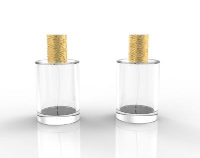 China Custom Cylindrical Zinc Alloy Perfume Cap 20mm Neck Size OEM Logo Luxury Metal Lid for sale