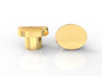 China Custom Logo Zamak Perfume Caps Zinc Alloy Perfume Bottle Caps Gold Finish 20mm for sale