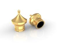 China Custom Zinc Alloy Metal Perfume Cap Eco-friendly Packaging 20mm Neck Size for sale
