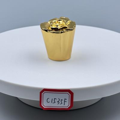 China Custom Zinc Alloy Zamak Perfume Caps 20mm for Elegant Fragrance Packaging for sale