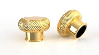 China Custom Luxury Zinc Alloy Perfume Cap Rose Gold 18mm 24mm OEM for sale