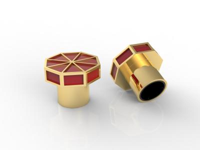 China Luxury Crystal T Shaped Zamak Perfume Caps Zinc Alloy Glass Bottle Caps Custom Size for sale