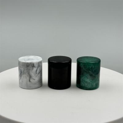 China Resin Marble Pattern Cylindrical Perfume Cap FEA15 for 30ml 50ml 100ml Bottles for sale