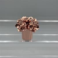 China Exquisite Flower Shaped Crystal Zamak Perfume Caps for Standard 15mm Bottle Necks for sale