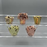 China Exquisite Flower Shaped Crystal Zamak Perfume Caps for Standard 15mm Bottle Necks for sale