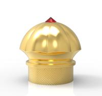China Custom Zinc Alloy Perfume Bottle Cap Crystal Shape Non Refillable Spray 20mm for sale