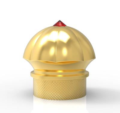 China Custom Zinc Alloy Perfume Bottle Cap Crystal Shape Non Refillable Spray 20mm for sale