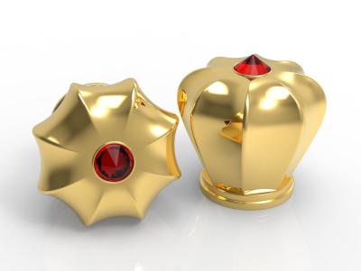 China Custom Zinc Alloy Metal Perfume Cap 18mm Gold Finish OEM Perfume Bottle Caps for sale