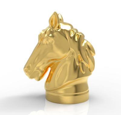 China Zamak Horse Shaped Perfume Cap Metal Bottle Cap Custom Logo 20mm Neck Size for sale