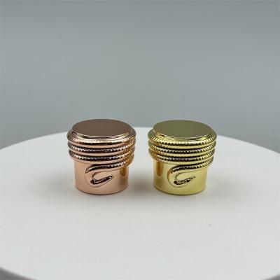 China Aluminium Plastic Perfume Bottle Cap 15mm Non Spill Design Custom Logo for sale