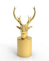 China Zinc Alloy Deer Head Animal Perfume Cover Golden Perfume Cap 20mm 25mm for sale