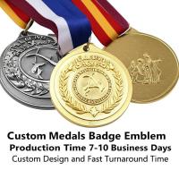 China Custom Metal Medals with 2mm Thickness and Letterpress Printing - Shiny Silver/Gold Finish for Awards and Souvenirs for sale