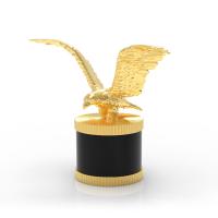 China Zinc Alloy Perfume Bottle Cap Eagle Design 15mm Mouth Luxury Gold Finish for sale