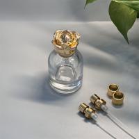 China Custom Zamac Perfume Bottle Caps 24x32mm Gold Cylinder with Custom Logo Eco-Friendly Zinc Alloy for sale