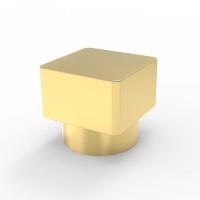 China Custom Gold Square Zamac Perfume Cap 28.5mm for 15mm Glass Bottle Neck CNC Laser Engraving for sale