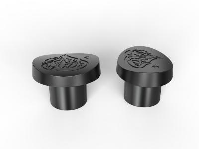 China Zinc Alloy T Shaped Perfume Bottle Caps 15mm Custom Logo Metal Lids Cover for sale