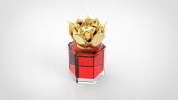 China Lotus Zinc Alloy Perfume Cap 15mm Port Size 100ml Max Capacity Gold Finish for sale