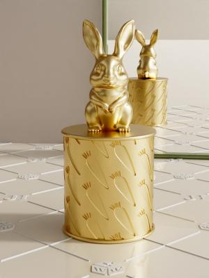 China Custom Zinc Alloy Zamak Perfume Cap 20mm Luxury Rabbit Design Perfume Set Lid for sale