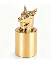 China Luxury Polished Gold Zamak Perfume Cap 24mm Custom Die Casting for sale