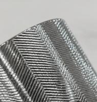 China Luxury Zinc Alloy Perfume Cap Chevron Engraved High Gloss Finish 18mm Corrosion Resistant for sale