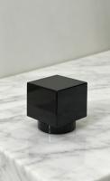 China Matte Black Zinc Alloy Perfume Cap Square Design 24mm Corrosion Resistant for sale