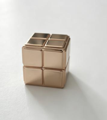 China Cube Mosaic Zamak Perfume Cap - Rose Gold Finish for sale