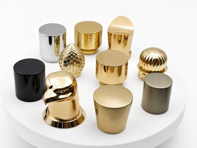 China Custom Zinc Alloy Perfume Cap 20mm Eco-Friendly Luxury with Logo Printing for sale