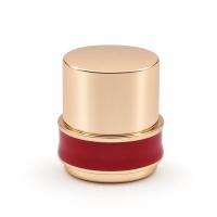 China Zamak Metal Crown Perfume Caps 18mm Silver Gold Plated Enamel Accent Deep Engraved Lines Corrosion Resistant for sale