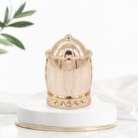 China Gold Tone Bullet Shaped Zamac Perfume Cap High Corrosion Resistance 18mm Luxury Packaging for sale