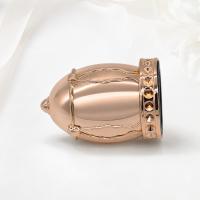 China Gold Tone Bullet Shaped Zamac Perfume Cap High Corrosion Resistance 18mm Luxury Packaging for sale