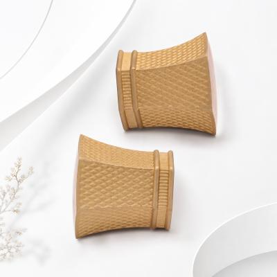 China Zamak Flower Shape Perfume Cap Gold Color 20mm Custom Design for Elegant Bottles for sale