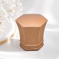 China Zamak Flower Shape Perfume Cap Gold Color 20mm Custom Design for Elegant Bottles for sale