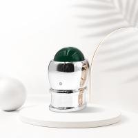 China Luxury Custom Silver Perfume Bottle Cap Zamak Crystal Dome Leak-Proof Fit 24mm for sale