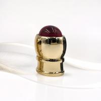 China Luxury Custom Silver Perfume Bottle Cap Zamak Crystal Dome Leak-Proof Fit 24mm for sale