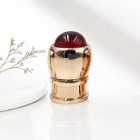 China Luxury Custom Silver Perfume Bottle Cap Zamak Crystal Dome Leak-Proof Fit 24mm for sale