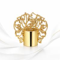 China Gold Plated Zamak Perfume Caps 24mm Mirror Polished Customizable Design for sale