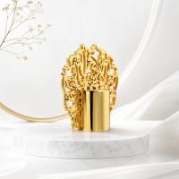 China Gold Plated Zamak Perfume Caps 24mm Mirror Polished Customizable Design for sale