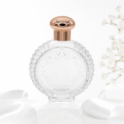 China Zamak Perfume Bottle Cap Rose Gold Embossed Top 20mm Airtight Seal CNC Carved for sale