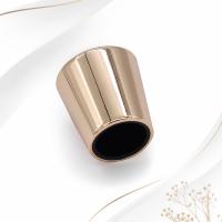 China Gold Smooth Metal Perfume Bottle Cap 20mm Unique Design Cylindrical Zamak Tops for sale
