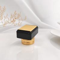 China High Gloss Gold Plated Oval Zamac Perfume Caps, Custom Zinc Alloy Cosmetic Bottle Lids for FEA15 Perfume Bottles Wholesale for sale