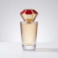 China Luxury Zinc Alloy Perfume Cap with Faceted Design and Inlaid Red Enamel - Customizable Size for sale