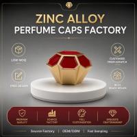 China Luxury Zinc Alloy Perfume Cap with Faceted Design and Inlaid Red Enamel - Customizable Size for sale