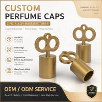 China Custom Crown Zamac Perfume Caps, Luxury Electroplated Zinc Alloy Fragrance Bottle Lids with Engraved Logo  OEM ODM Wholesale Manufacturer for sale