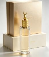 China Luxury Rabbit Zinc Alloy Lid Refillable Empty Glass Perfume Bottle for sale