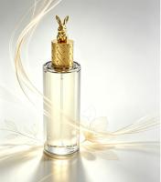 China Luxury Rabbit Zinc Alloy Lid Refillable Empty Glass Perfume Bottle for sale