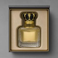 China Luxury Black Gold Rivet Crown Zinc Alloy Perfume Cap 3D Embossed Zamac Lid Custom Logo OEM ODM Source Factory Wholesale for sale