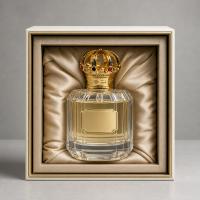 China Luxury Hollow King Crown Zamac Perfume Cap Gold Plated Inlaid Rhinestone Royal Fragrance Lid Zinc Alloy Metal Parfum Bottle Cover Custom Logo FEA15 For Dubai Oud Attar Perfume Bottle for sale